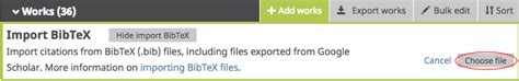 Importing Works From A BibTeX File ORCID