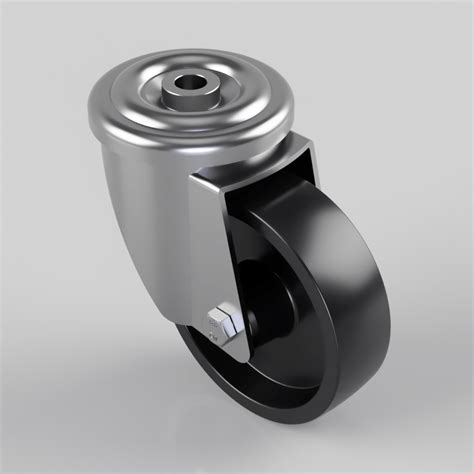 Thermoplastic Bolt Hole Swivel Castor 100mm 220kg Load Merlinindustrial