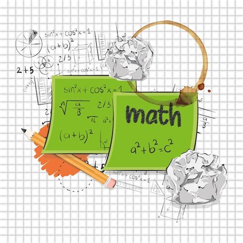 Premium Vector Pair Of Sticker Notes With Mathematical Formulas Math