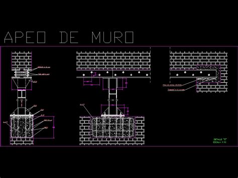 Shoring Of Walls In Autocad Cad Download 150 13 Kb Bibliocad