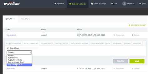 Enable Access Logging For A Bucket
