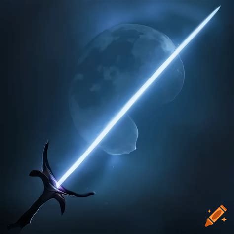 Glowing Longsword Against A Moonlit Background On Craiyon
