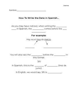 How To Write The Date In Spanish Documentride