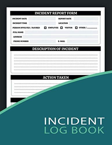 Accident And Incident Log Book Accident Incident Record Book Health Safety Report Book For