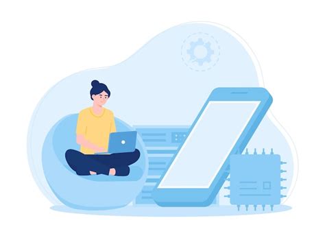 Premium Vector Bigdata Management Hosting Website Concept Flat