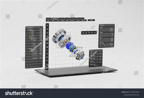 Engineering Designer Design 3d Cad Software Stock Illustration