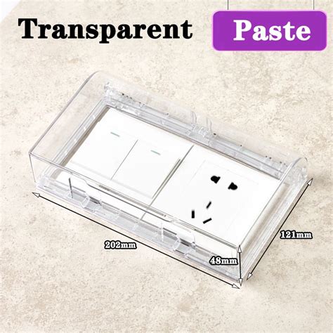 86 Type Double Socket Protector Waterproof Clear Switch Socket Cover Electric Plug Cover