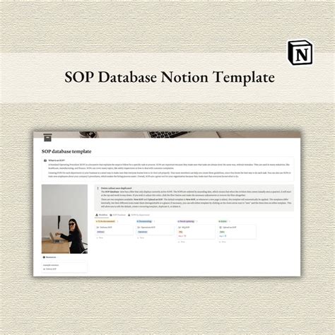 Notion Sop Database Template Etsy
