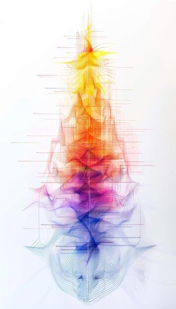 The Spectrum Of Light Drawn As A Horizontal Vibrational Wave Premium Ai Generated Image