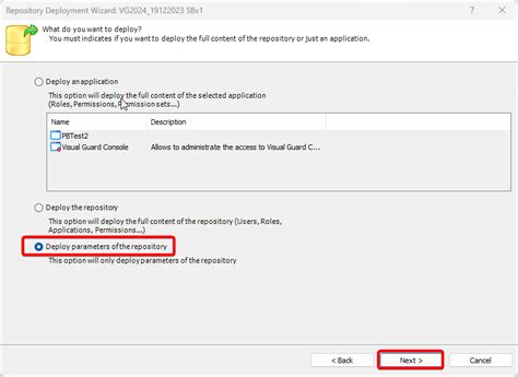 Deploy And Import Repository Visual Guard