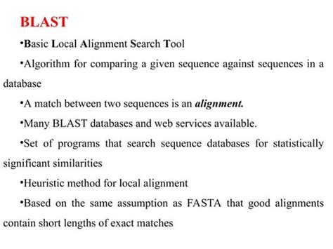 Blast Basic Local Alignment Search Tool Pptx