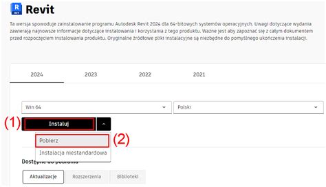 Instrukcja Instalacji Programu I Bibliotek Autodesk Revit 2024 Oraz Autodesk Revit Lt 2024