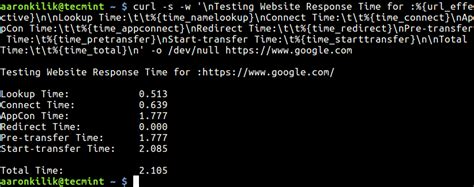 How To Test Website Loading Speed In Linux Terminal