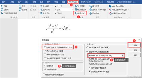 mathtype word omml latex 公式相互转换 mathtype转omml csdn博客