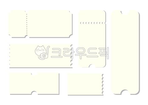 라벨 쿠폰 티켓 쇼핑 영수증 사진이미지일러스트캘리그라피 Fureriiy작가