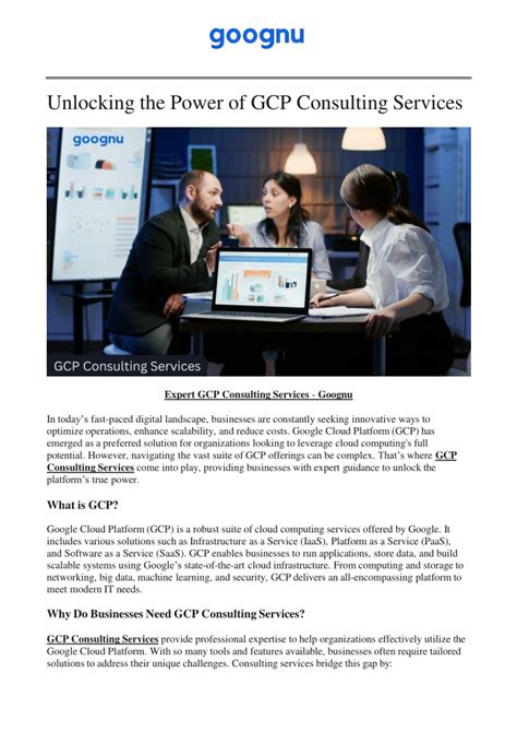 PPT - Expert GCP Consulting Services – Goognu PowerPoint Presentation - ID:13878529