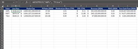 Can Excel Fetch Ticker Prices Yes Heres How To Do It Instantly 2025 Guide Wisesheets Blog Can Excel Fetch Ticker Prices Yes Heres How To Do It Instantly 2025 Guide Wisesheets Blog
