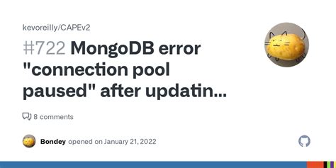Mongodb Error Connection Pool Paused After Updating To The Last