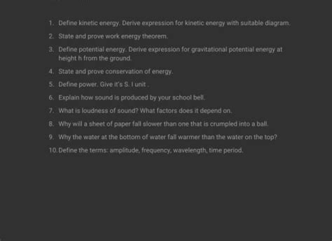 1 Define Kinetic Energy Derive Expression For Kinetic Energy With Suita