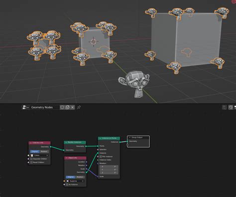 GN How To Make Instances Stay The Same Size Regardless Of Object Scale Modeling Blender