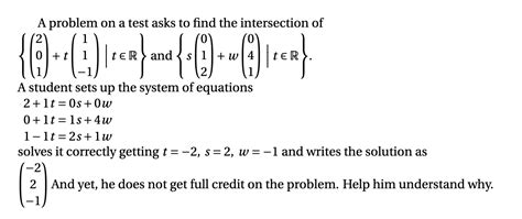 Solved A Problem On A Test Asks To Find The Intersection Of Chegg