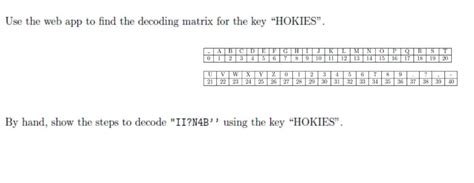 [solved] Use The Web App To Find The Decoding Matr Solutioninn