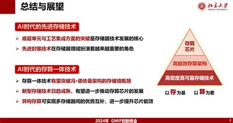 Gmif2024 北大集成电路学院院长蔡一茂：ai时代的存储器与存内计算技术发展