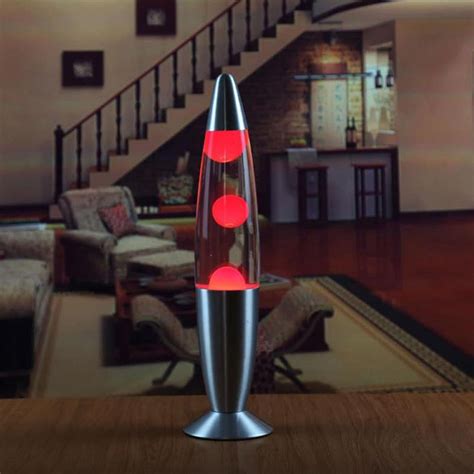 Настільна Лава лампа з воском Lava Lamp 34 5 см Червона фото відгуки характеристики в