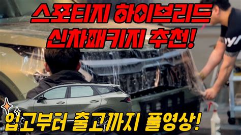 스포티지 하이브리드 정글 우드 그린 색상 반사 썬팅 추천 티나인 V100 국민농도 본넷 Ppf 카스페이스 서대