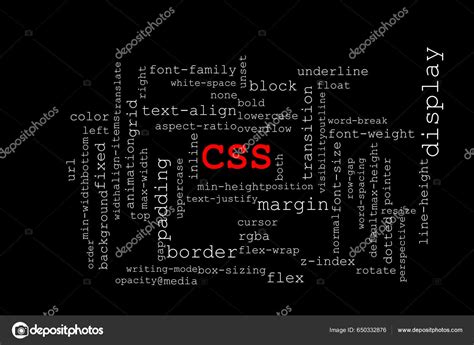big red title css middle many different css properties collapsed