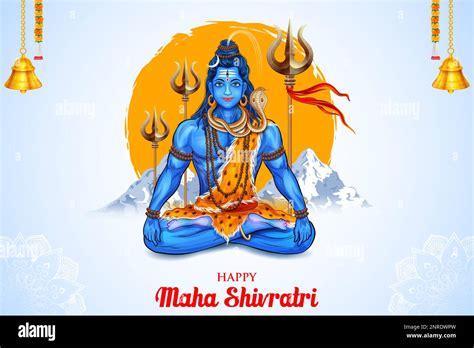 Lord Shiva Linga, Indian God of Hindu for Maha Shivratri festival of India Stock Vector Image ...