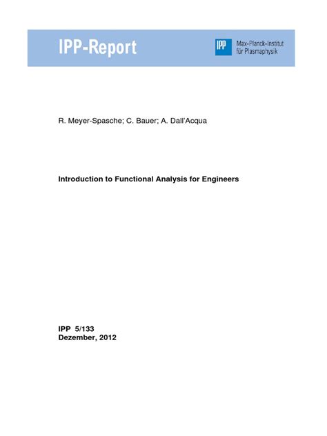 Functional Analysis For Engineers Pdf Operator Mathematics Numerical Analysis