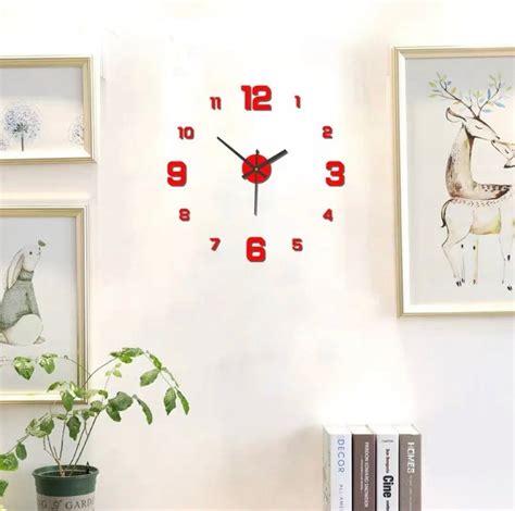 Creative Frameless Diy Wall Clock Wall Decal Home Silent Clock Living Room Office Wall