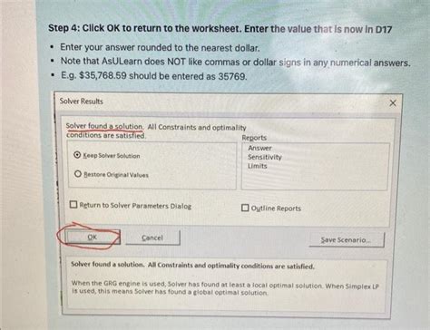 Solved Excel Solver Is A Microsoft Excel Add In Program We Chegg Com