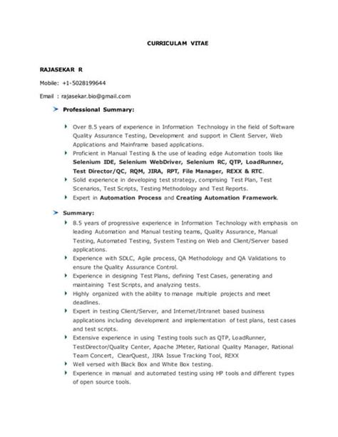 Rajasekar Resume Qa Pdf