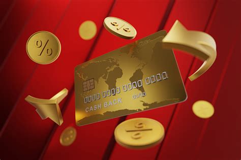 빨간색 배경에 캐쉬백 환불 개념 캐쉬백 화살표는 비문 캐쉬백의 직불 카드 주위를 돌고 있습니다 3d 시각화 개념에 대한 스톡 사진 및 기타 이미지 Istock