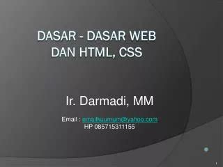 PPT Dasar Dasar Web Dan HTML Css PowerPoint Presentation Free Download ID 4558172
