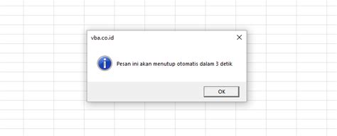 Msgbox Menutup Otomatis Id