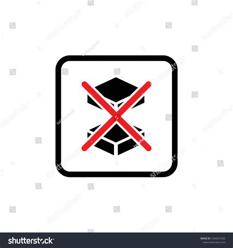 Stacking Limitation Sign Flat Packaging Symbol Stock Vector Royalty Free Shutterstock