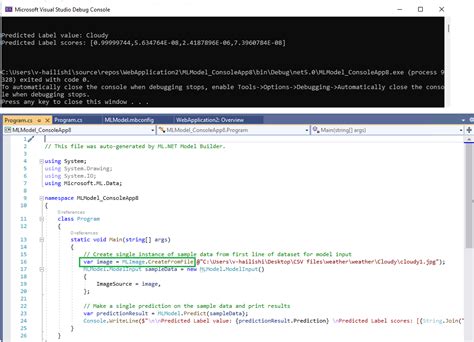Azure Image Classification Console App Programcs Should Use Mlimage To Load Image From File
