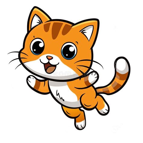 Cute Cat Jumping Stock Illustrations 4057 Cute Cat Jumping Stock