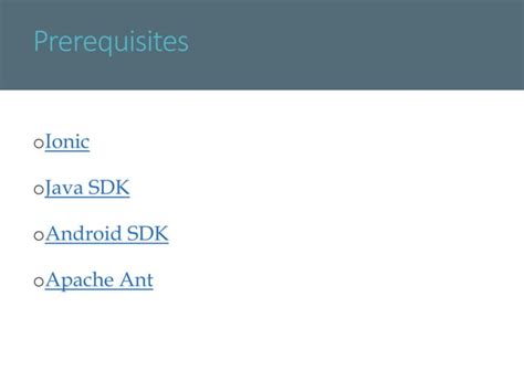 Android Platform Add With Ionic Framework Pptx