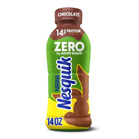Nesquik Chocolate Milk Zero Added Sugar Ready To Drink Low Fat Milk
