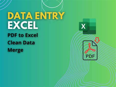 Data Entry Work Excel Clean Data Merge Pdf To Excel Upwork