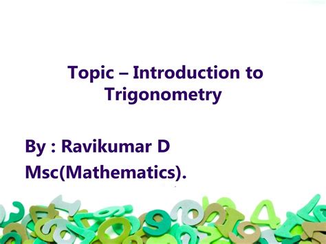 Trigonometry Ppt Pptx Geology Science