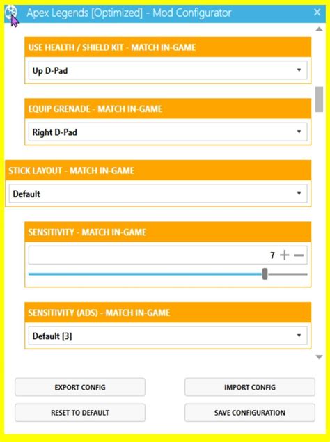 The Best Alc Settings Optimized R Cineapexsp