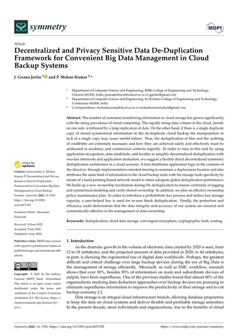 pdf decentralized and privacy sensitive data de duplication framework
