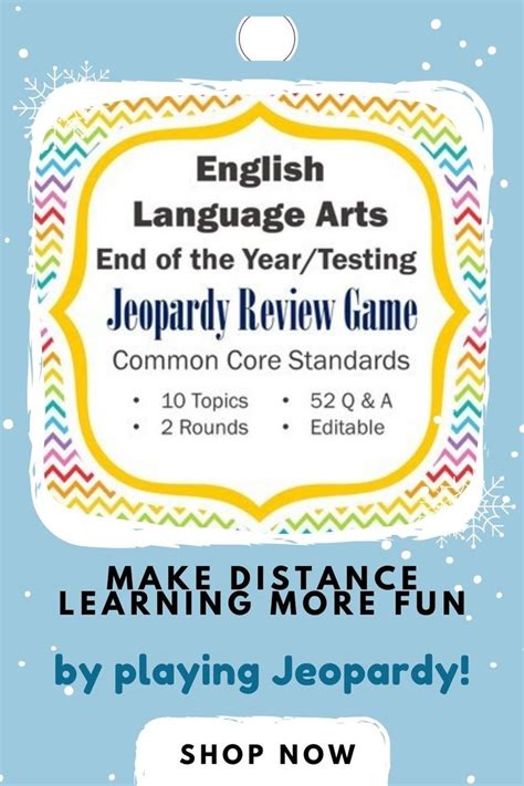 Editable Jeopardy Game Powerpoint Slides Template ELA Games Activities Teacher Memes Esl
