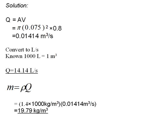 Fluid Mechanics Basic Equation VOLUME FLOW RATE