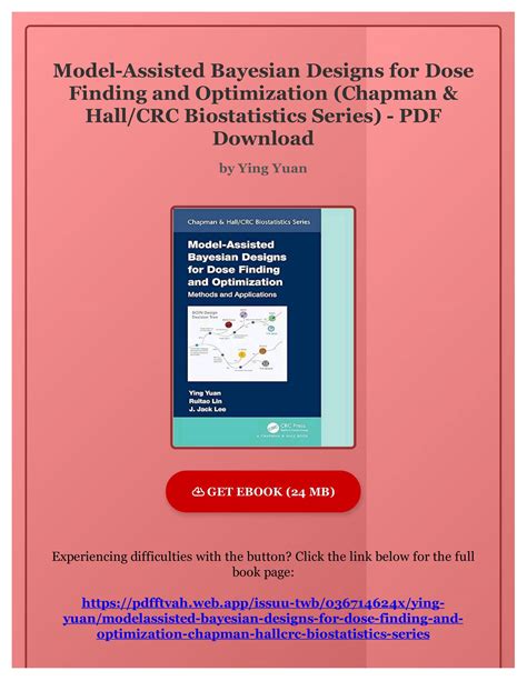 Free Pdf Model Assisted Bayesian Designs For Dose Finding And Optimization Chapman And Hall